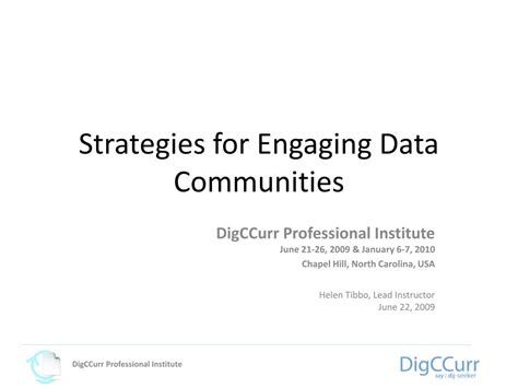 Ppt Strategies For Engaging Data Communities Powerpoint Presentation