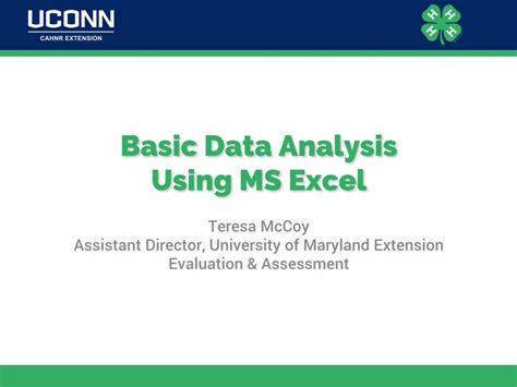 pdf basic data analysis using ms excel uconn 4 h dokumen tips