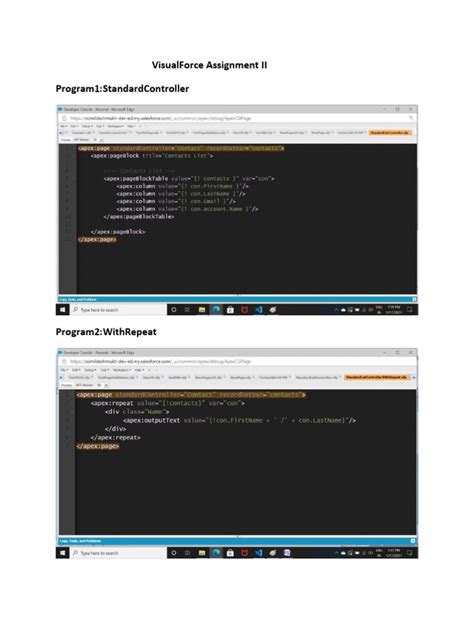 Visualforce Assignment Ii Pdf