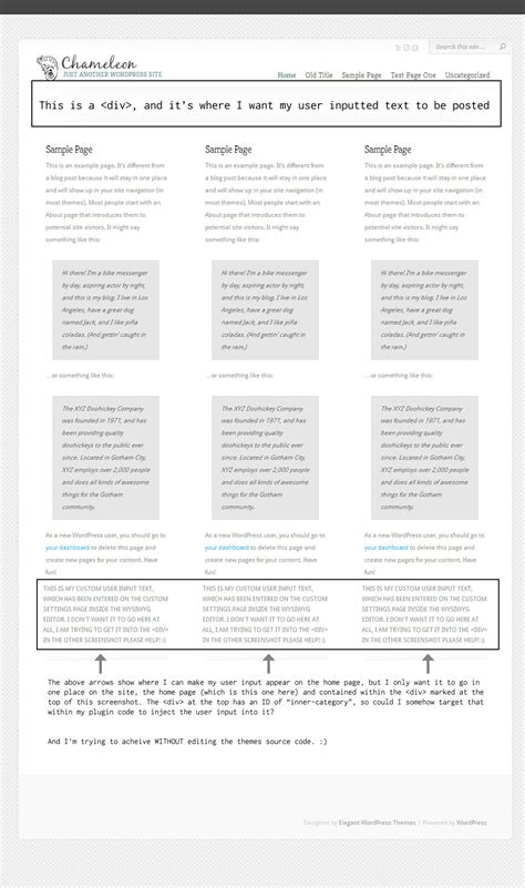 Php Targeting A Specific ` ` Via Wordpress Plugin Stack Overflow