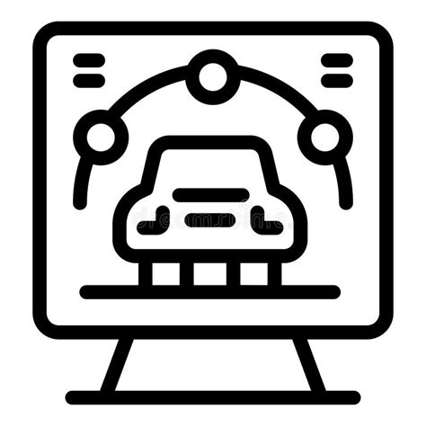 Computer Modeling Software Is Simulating A Self Driving Car Stock Vector Illustration Of