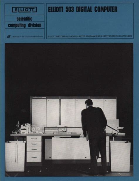 Elliott 503 Digital Computer Manual Computing History