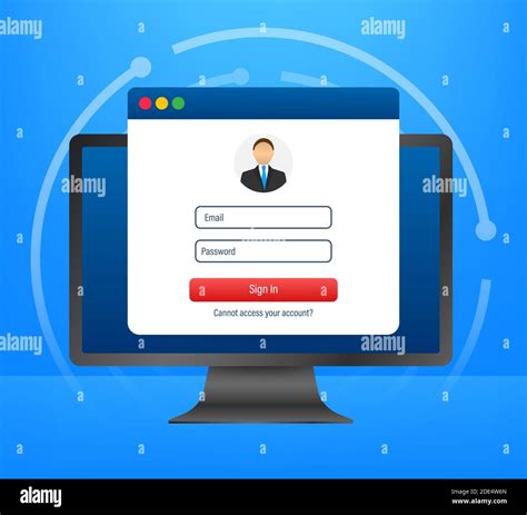 Login Page On Laptop Screen Notebook And Online Login Form Sign In Page User Profile Access