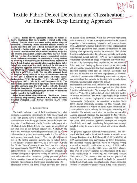 Fabric Defect Detection Reviewed Digital Image Processing Pdf Deep Learning Textiles