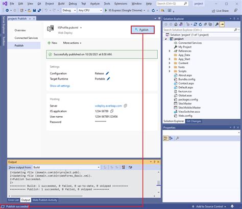 Visual Studio Publish Web Deploy Everleap