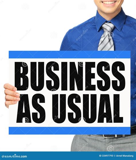 Business As Usual Stock Image Image Of Background Placard 33497793