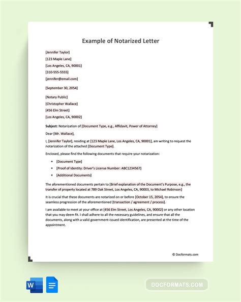 Notarized Letter What Is It How To Write It With Sample Letter
