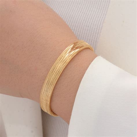 قیمت و خرید دستبند طلا 18 عیار زنانه طلای مستجابی مدل کشی کد 1234