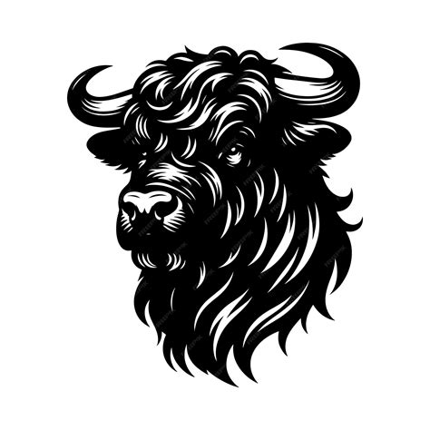 Black Angus Cow Head Silhouette Vector Black Angus Cow Premium Ai Generated Vector