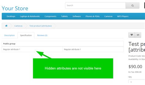 Hidden Product Attributes Opencart 3 Hidden Product Attributes Opencart 3