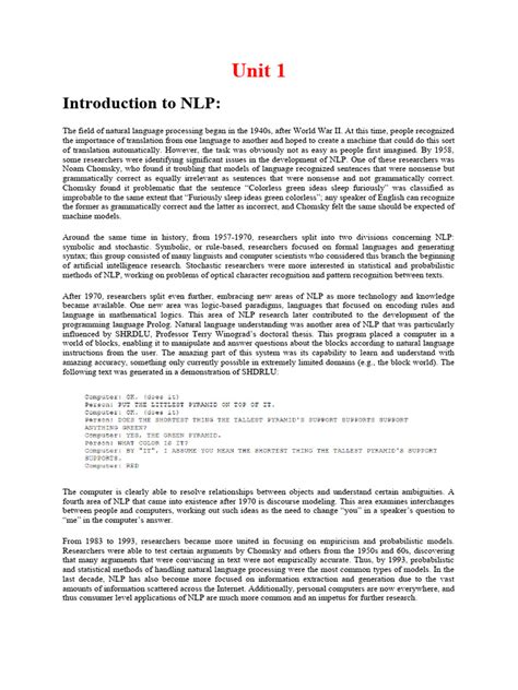 Nlp Unit 1 Pdf