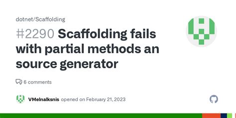 Scaffolding Fails With Partial Methods An Source Generator · Issue 2290 · Dotnetscaffolding