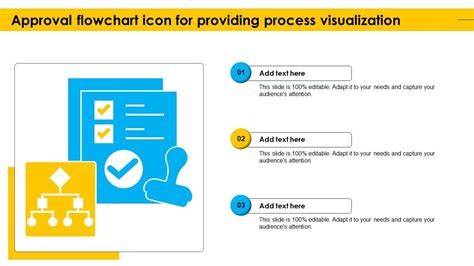 Approval Flowchart Icon For Providing Process Visualization PPT Sample