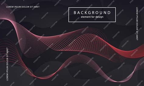 Premium Vector Abstract Gradient Background Wave Element For Design Poster Colorful Shiny