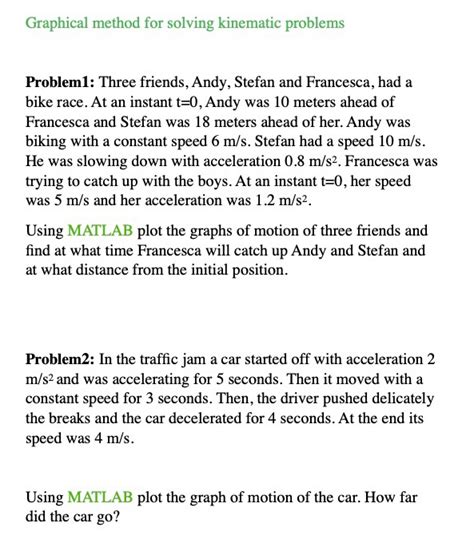 Solved Graphical Method For Solving Kinematic Problems