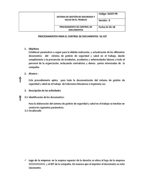 Procedimiento Control De Documentos Pdf Informática Informática Y