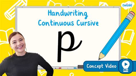 FREE The Letter P Cursive Handwriting Concept Video