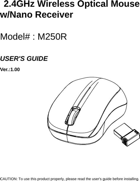 Acrox Technologies Mu04 Wireless Mouse User Manual M250r