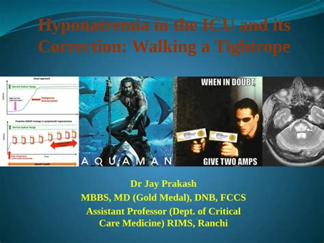 Pdf Hyponatremia In The Icu And Its Correction Walking A Tightrope
