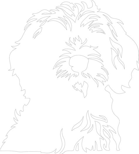 Premium Vector Cockapoo Outline Silhouette White Background