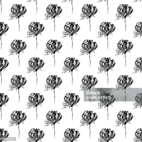 흰색 배경에 고립 된 추상 적 장미 꽃의 원활한 자유형 패턴 벡터 꽃 그림입니다 귀여운 낙서 현대 고립 된 팝 아트 요소 개요 귀여운에 대한 스톡 벡터 아트 및 기타 이미지