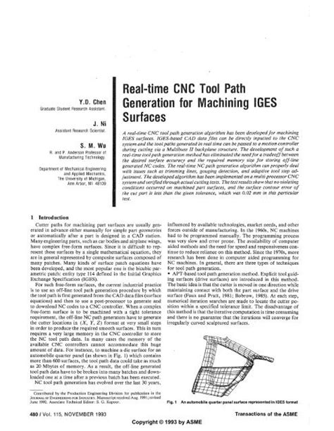 Real Time Cnc Tool Path Generation For Machining Iges Surfaces