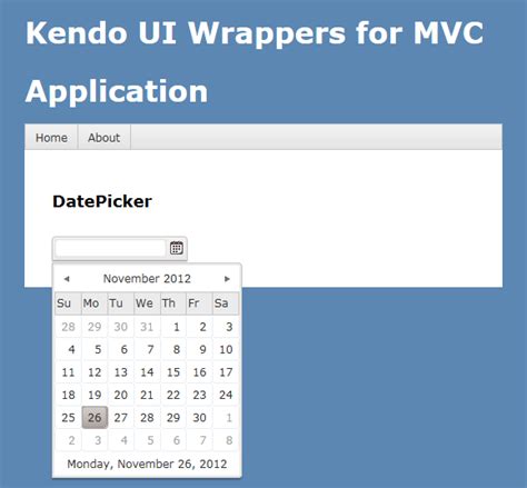 Kendo Datepicker Wrapper For Aspnet Mvc Helping Ninja Technologists