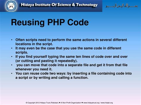 Ppt Creating Reusable Code With Functions In Php Powerpoint
