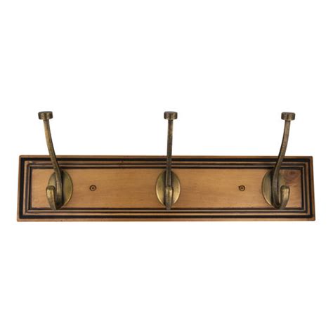 Brixwell Beveled Squared Hook Rack For Home Hardware Honey Pine Gilded