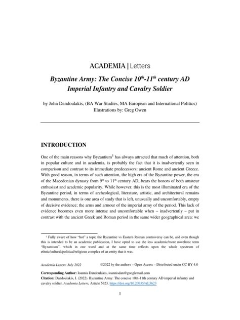 Byzantine Army The Concise 10th 11th Century Ad Imperial Infantry And