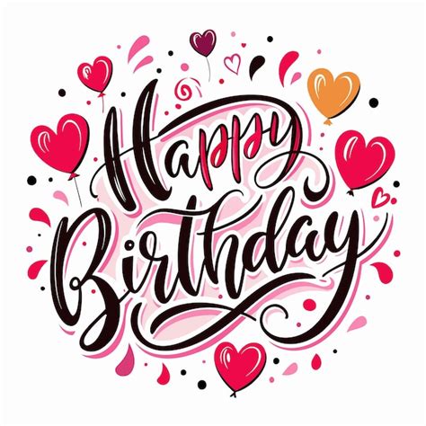 Happy Birthday Hearts Vectors And Illustrations For Free Download