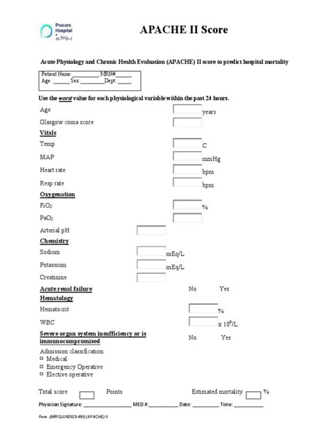 Apache Ii Sheet Pdf