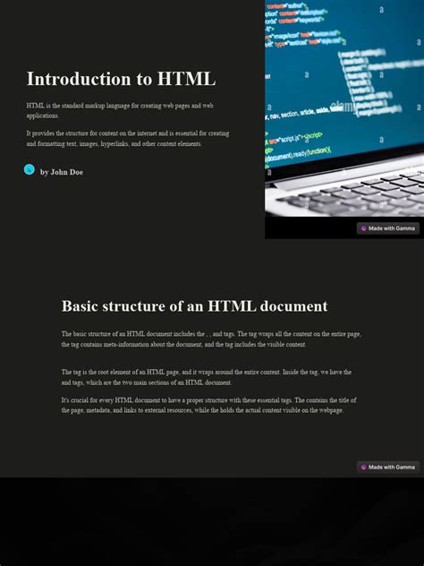 Introduction To Html Pdf Html Element Html Introduction To Html Pdf Html Element Html