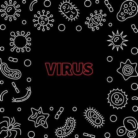 Virus Vector Concept Creative Thin Line Illustration Or Frame 13065708 Vector Art At Vecteezy