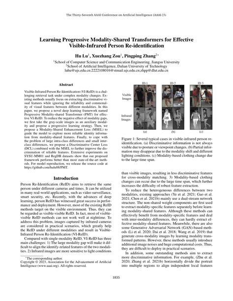 Pdf Learning Progressive Modality Shared Transformers For Effective Visible Infrared Person Re