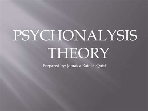 Psychoanalysis Pptx