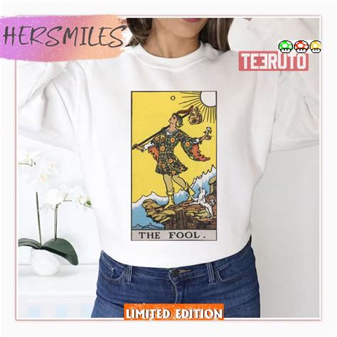 rider waite the fool tarot card sweatshirt hersmiles