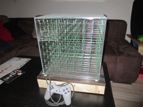 8x8x8 Led Cube With Arduino Mega Sound Ps Controller Game 11 Steps With Pictures