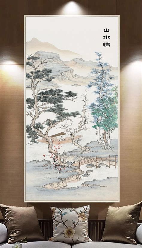 新中式装饰画高清喷绘，晶瓷画 Chinese Art Decorative Painting Painting