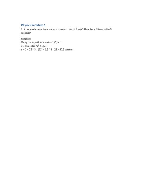 Physics Problem 1 Pdf