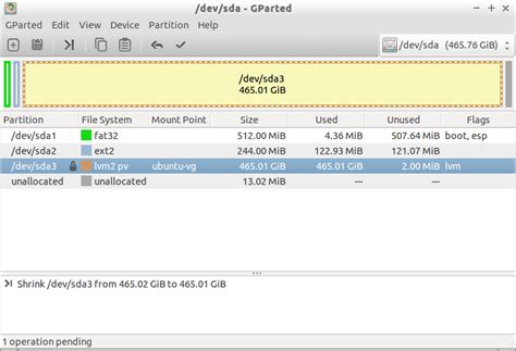 Dual Boot Unable To Resize Lvm2 Partition Ask Ubuntu