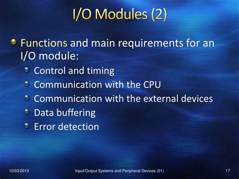 PPT Input Output Systems And Peripheral Devices PowerPoint Presentation ID