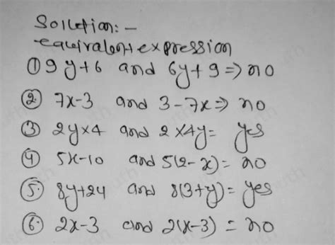 Solved 20 Which Is A Pair Of Equivalent Expressions Select Each
