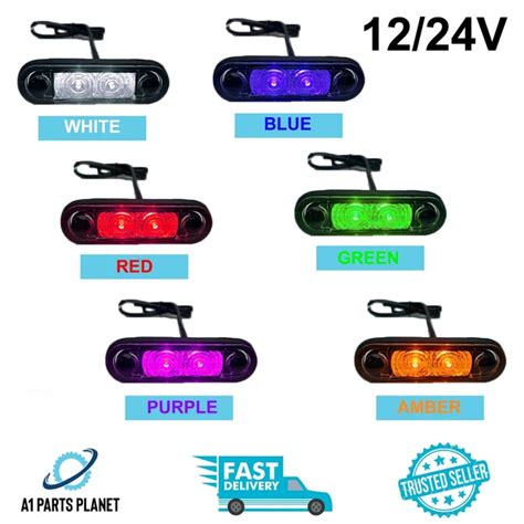 Hella Style Red White Green Led Flush Marker Lamp Light 12v 24v Fit To