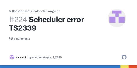 Scheduler Error Ts2339 · Issue 224 · Fullcalendarfullcalendar Angular