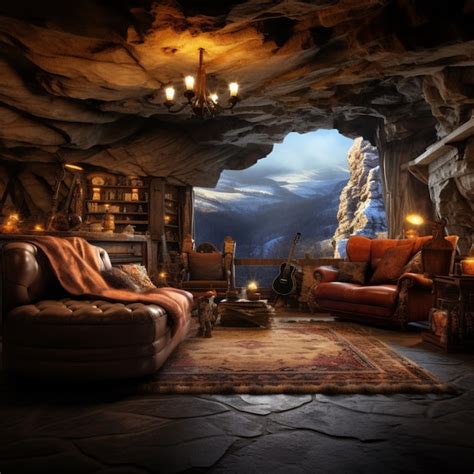 Cozy Hobbit Hole Winter Evening Ai Generated Pictures Premium Ai Generated Image