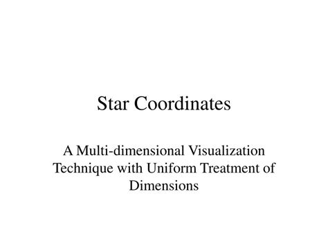 Ppt Star Coordinates Powerpoint Presentation Free Download Id392158