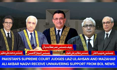 Pakistans Supreme Court Judges Ijaz Ul Ahsan And Mazahar Ali Akbar