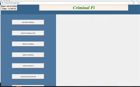 Python Program To Crime Database Gui App Using The Python Tkinter