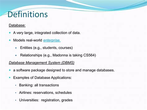 Introduction To Database Pptx Databases Computer Software And